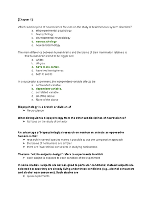 What is Biospychology 1 - General Themes of Biopsychology Thinking ...