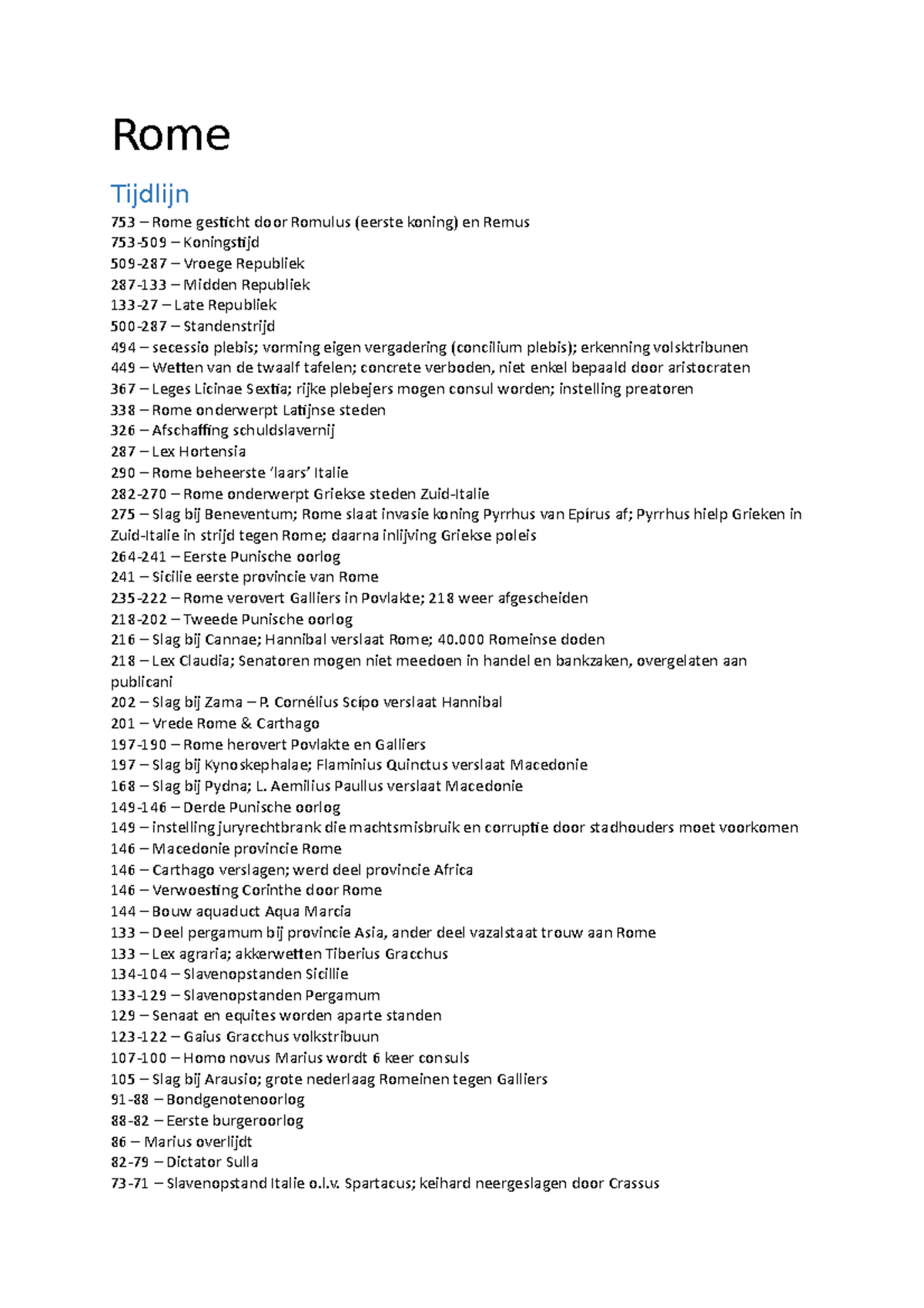 Begrippenlijst, tijdlijn en personenlijst van het boek. - Rome Tijdlijn ...