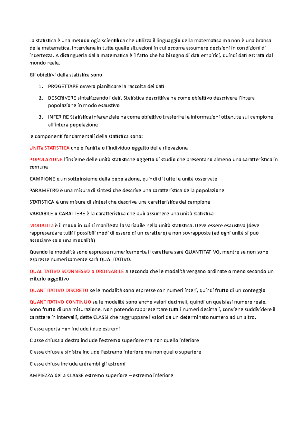 Introduzione alla statistica descrittiva - MATH 1600 - CSU Stanislaus ...