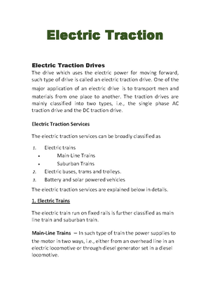 Electric Drive - Lecture Notes - ELECTRICAL DRIVES Electrical Drive An ...