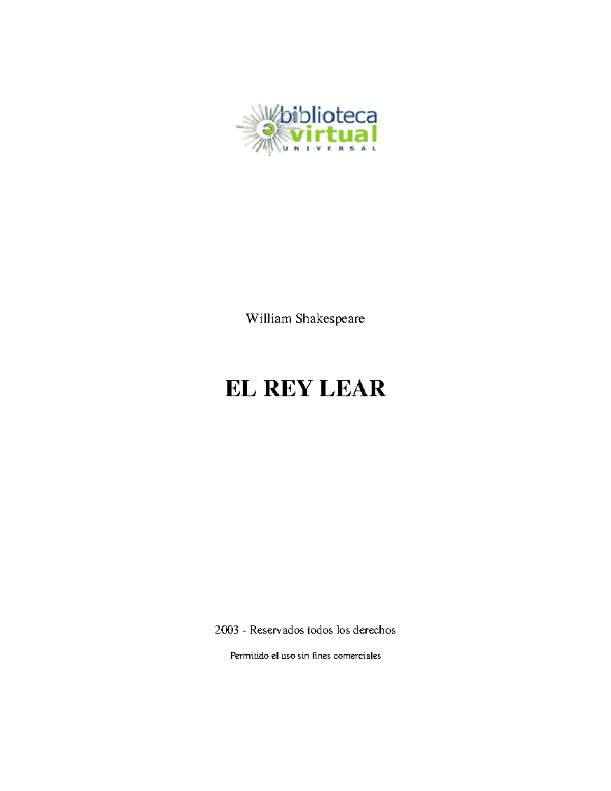 656581 - Makaja - William Shakespeare EL REY LEAR 2003 - Reservados ...