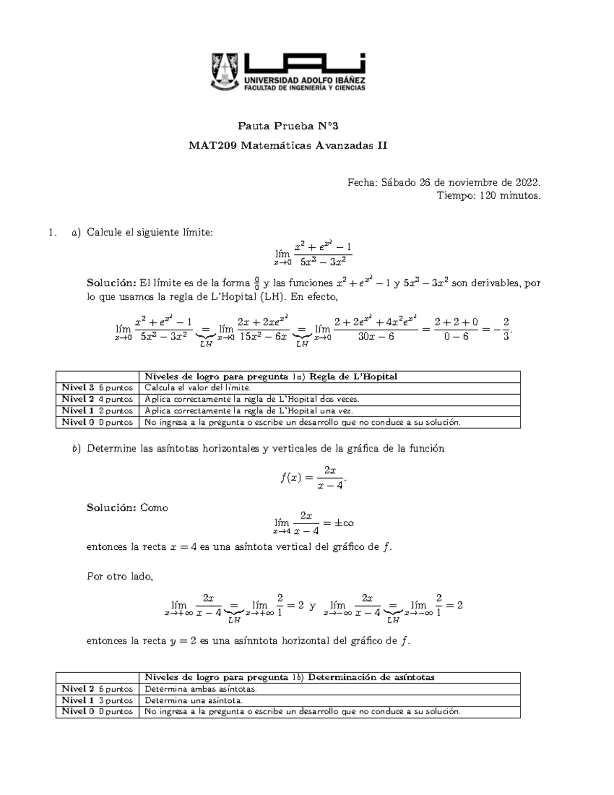 Pauta Prueba 3 MAII 2022-2 - Pauta Prueba N 3 MAT209 Matem ́aticas Avanzadas II Fecha: S ́abado ...