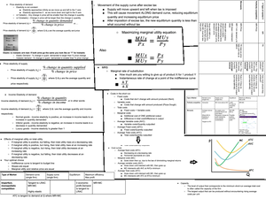 EC120 - Midterm Cheat Sheet - Production Possibility Frontier/Boundary (PPF/PPB): The ...