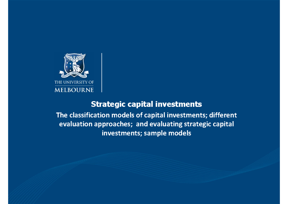 8.2-Strategic investment - Strategic capital investments The ...