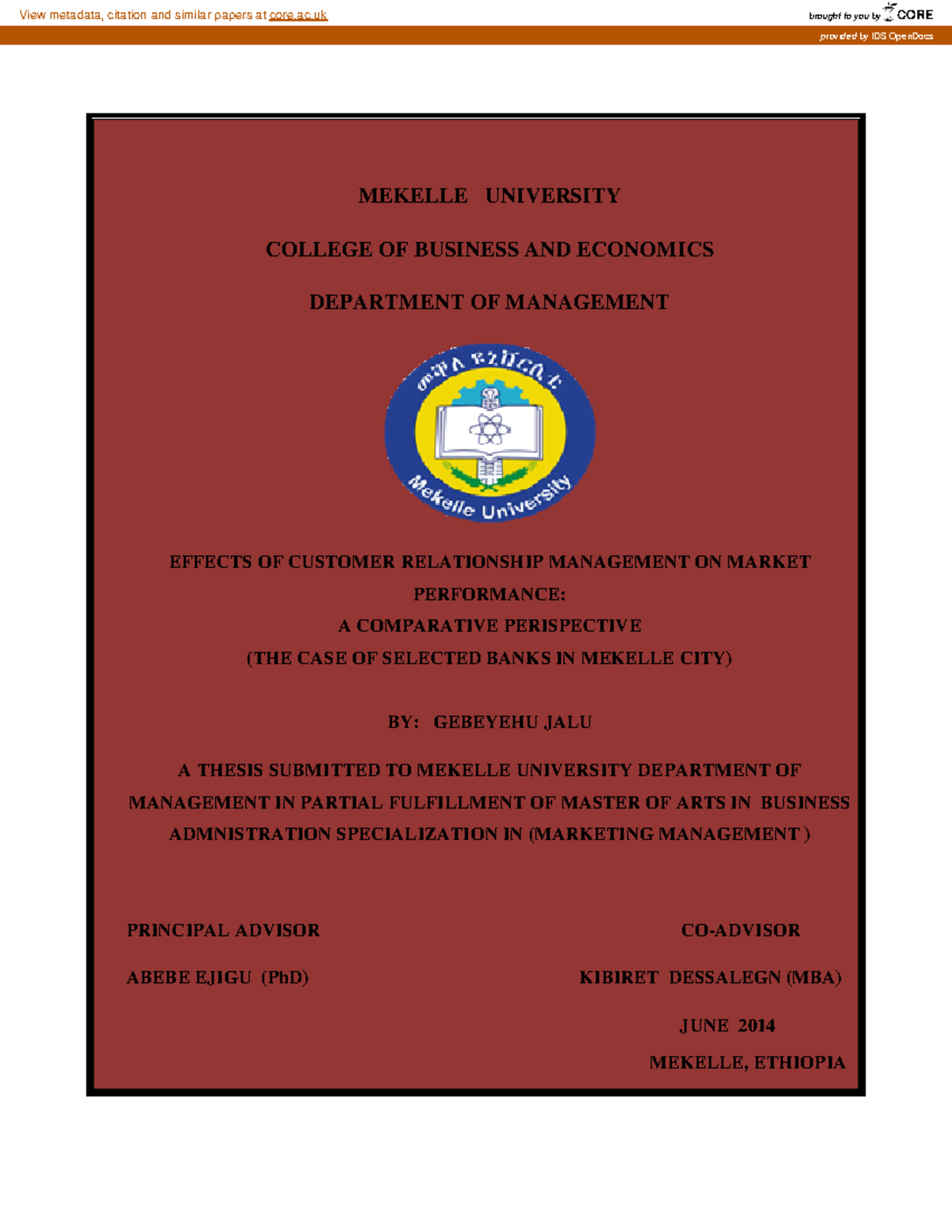 29135444 keeff - MEKELLE UNIVERSITY COLLEGE OF BUSINESS AND ECONOMICS ...