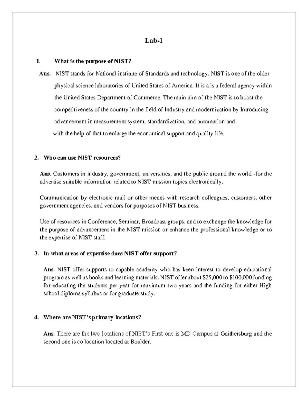 QEMG1006 Lab 1 Assignment On NIST About NIST What Is NIST And qemg1006-lab-1-assignment-on-nist-about-nist-what-is-nist-and