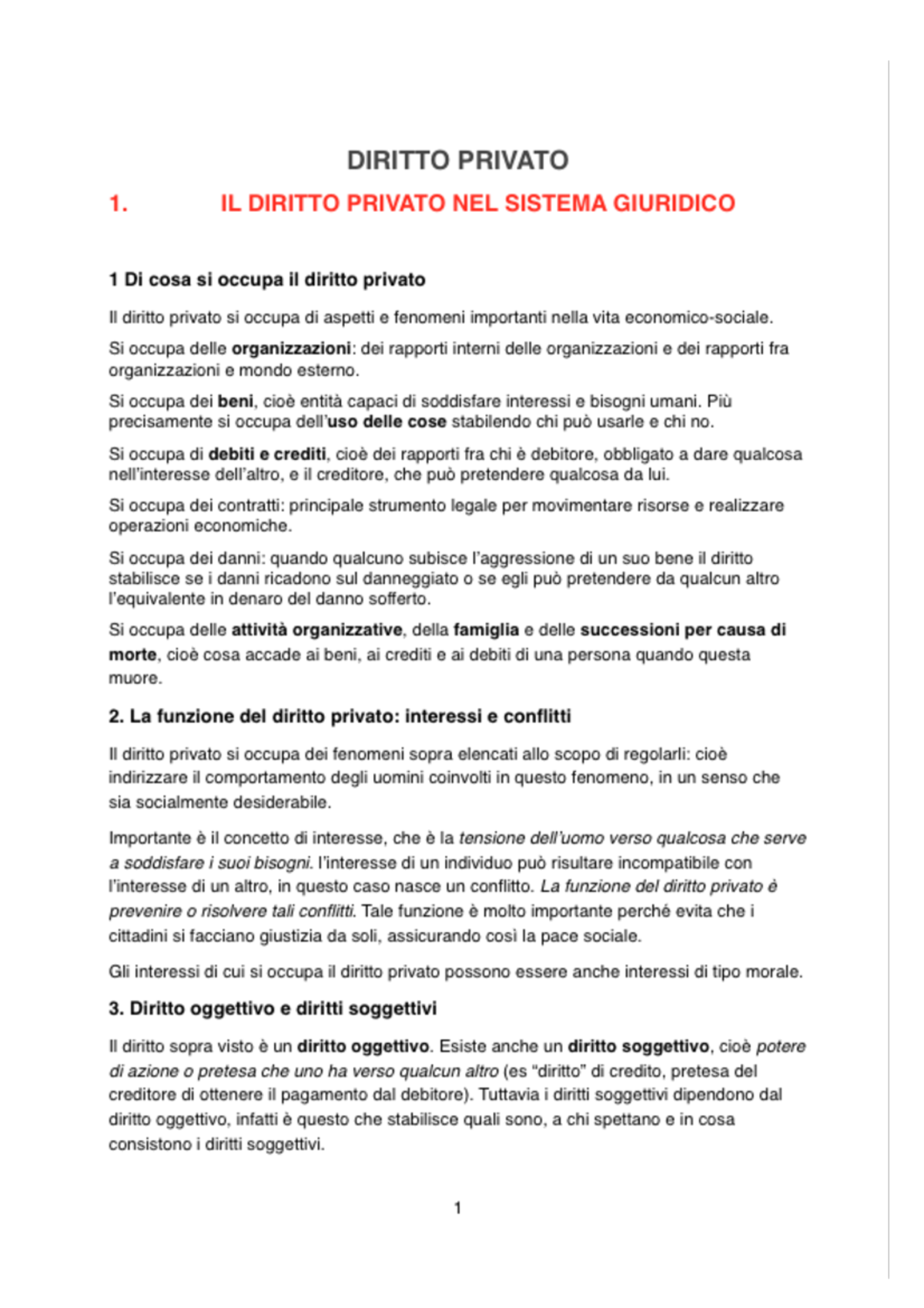 Riassunto - tutti i capitoli - libro "diritto privato" - DIRITTO ...