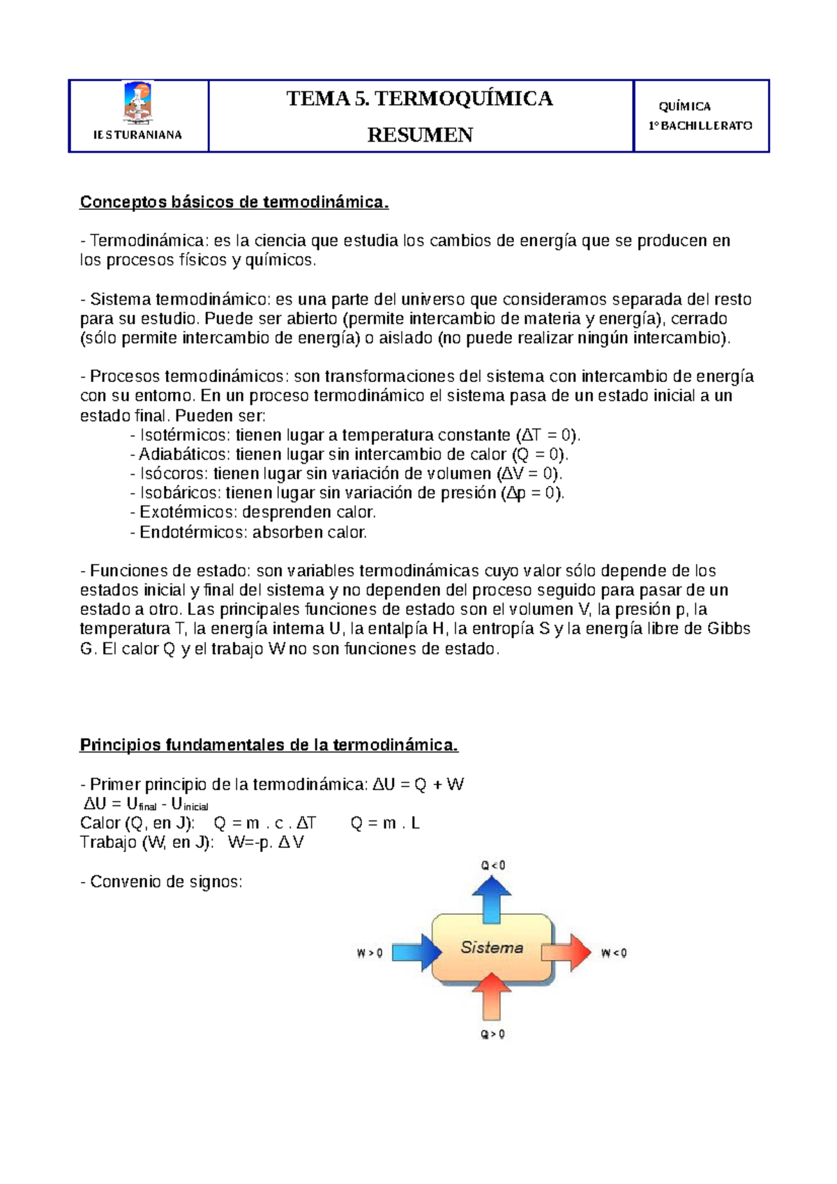 Formula termoquimica y demas - IES TURANIANA TEMA 5. TERMOQUÍMICA ...