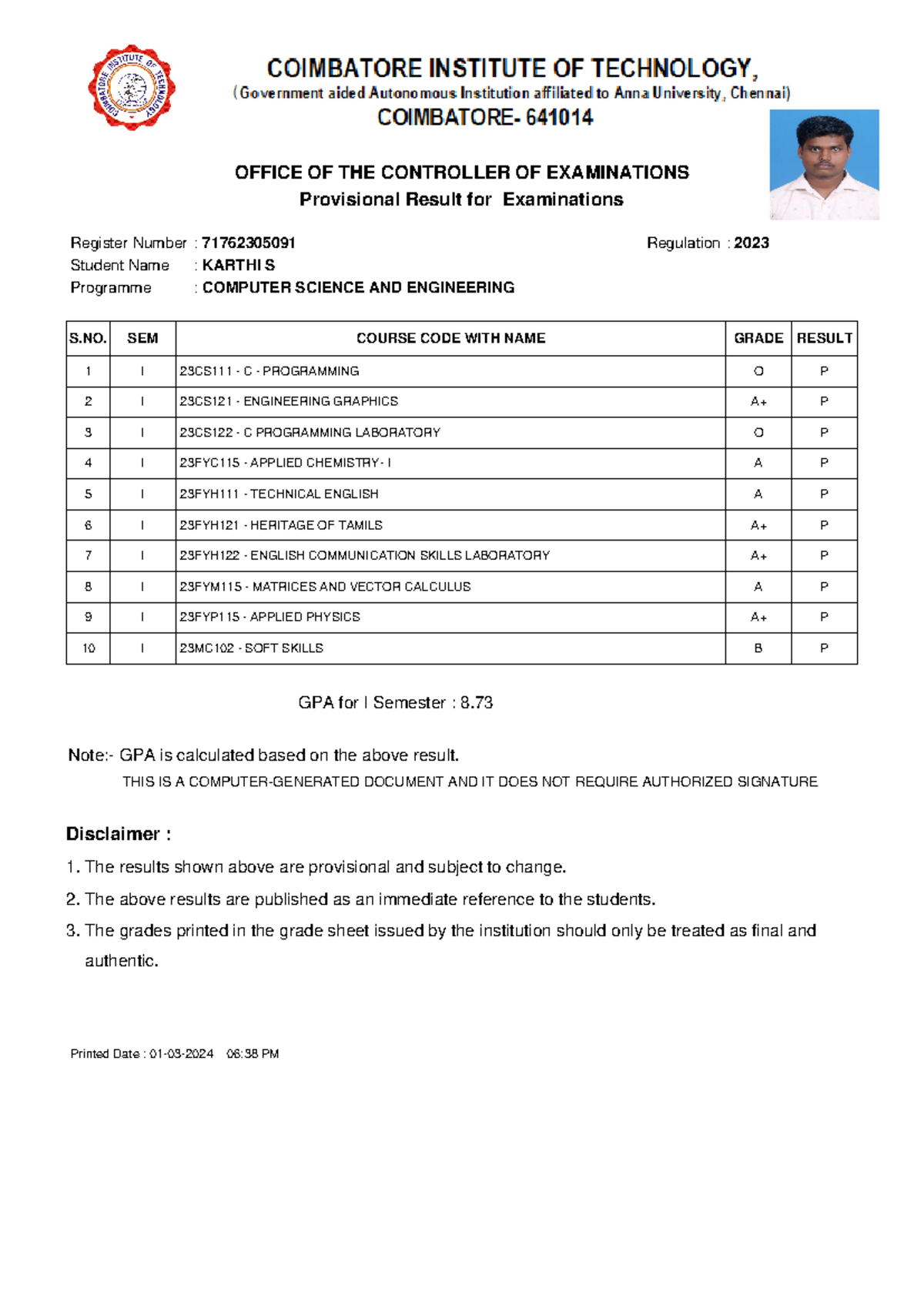Doc - Summary Btech Electronic and Communication Engineering - OFFICE ...