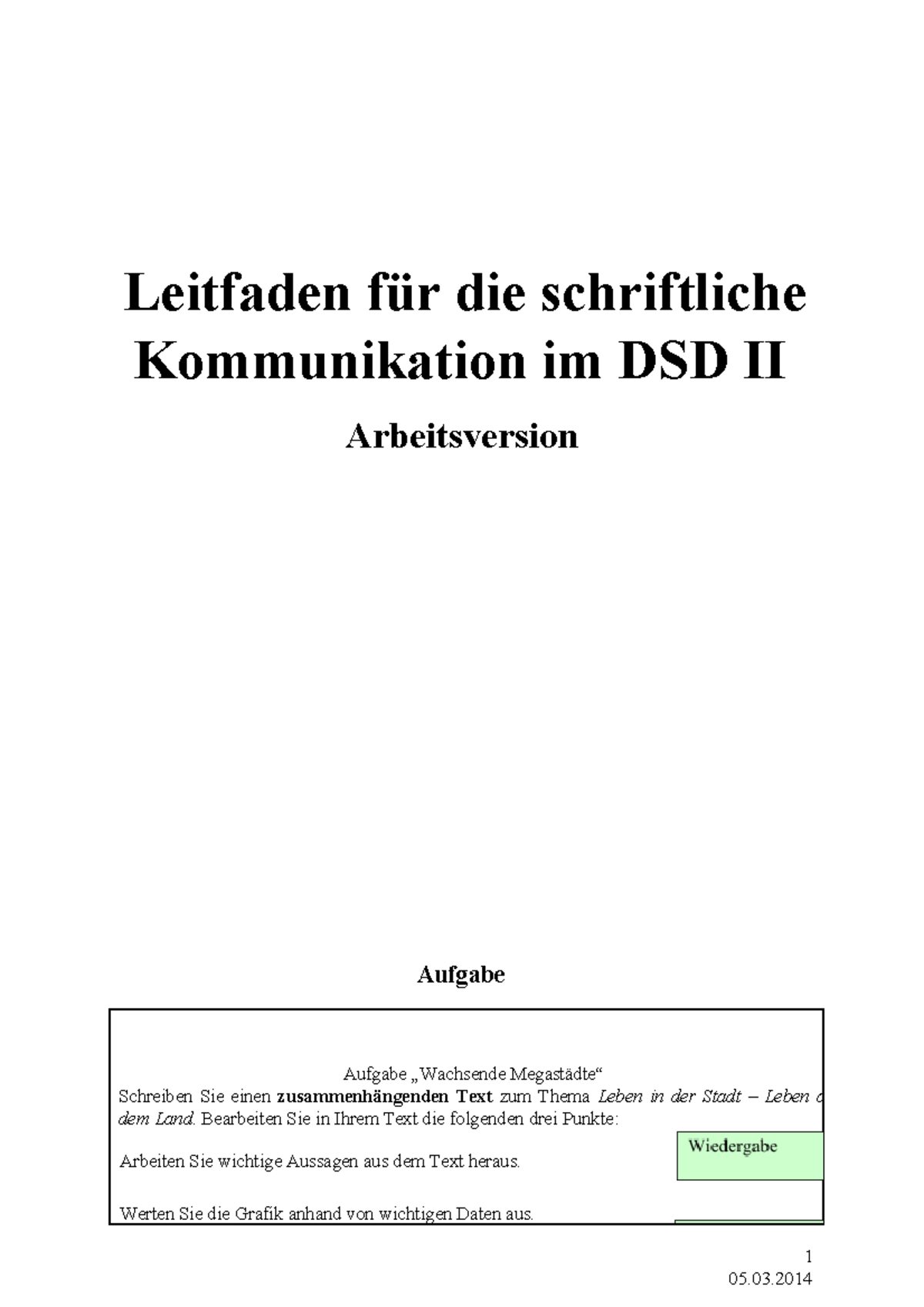 2014 03 04 DSD II Leitfaden SK inoffizielle Arbeitsversion - Leitfaden ...
