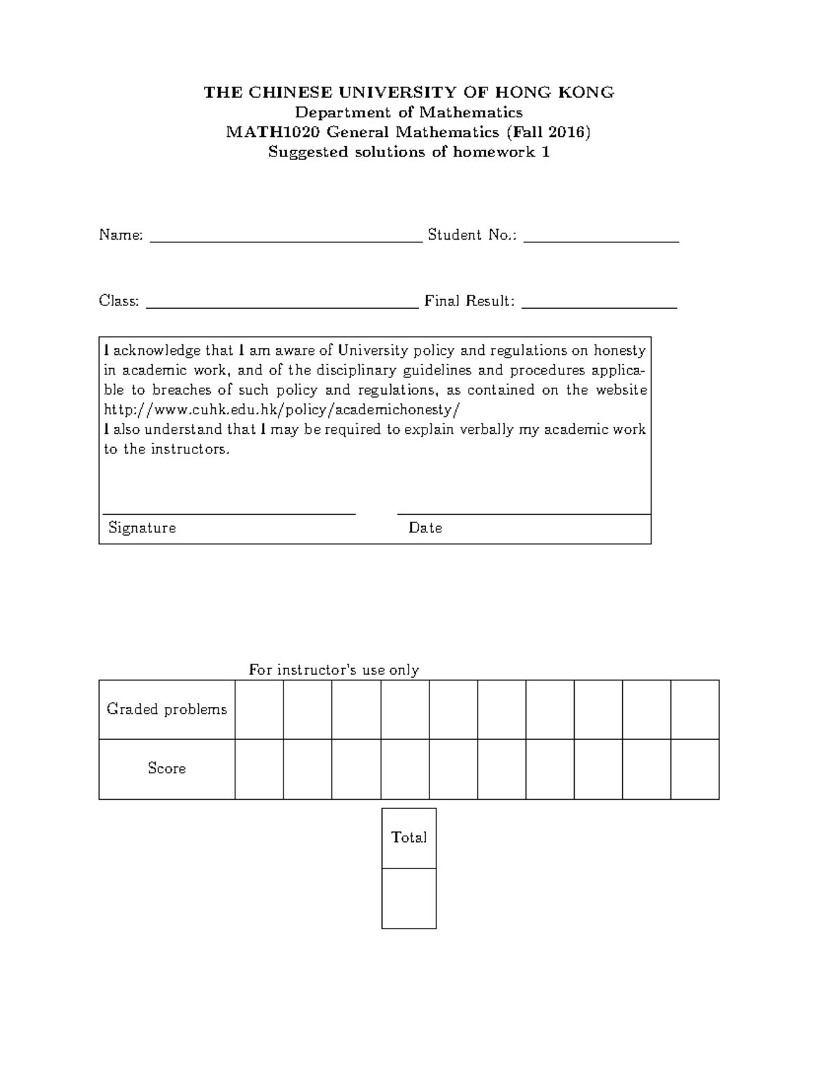 Homework 01 Homework 01 - THE CHINESE UNIVERSITY OF HONG KONG ...
