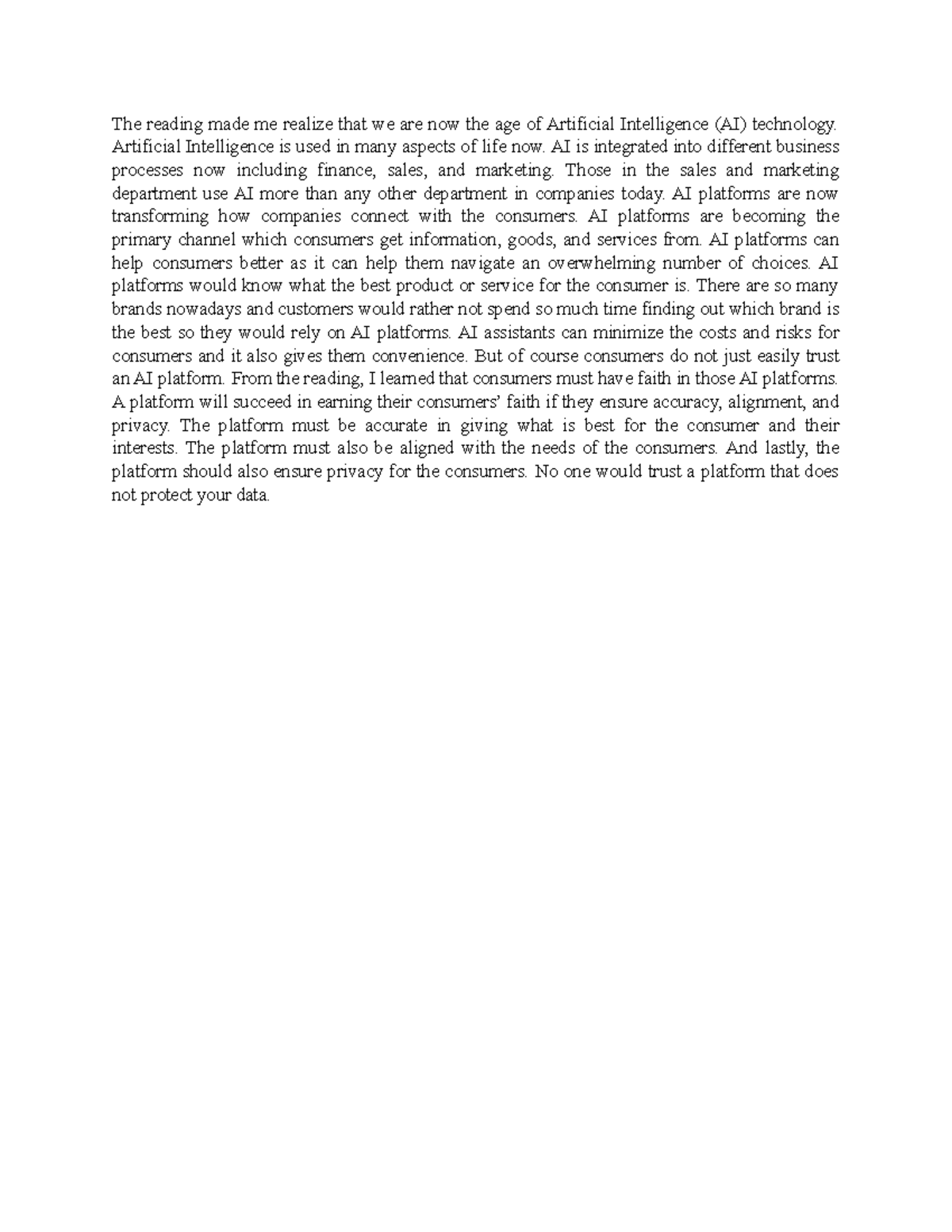 Learning-Insight-2 - Learning insight paper for class - The reading ...