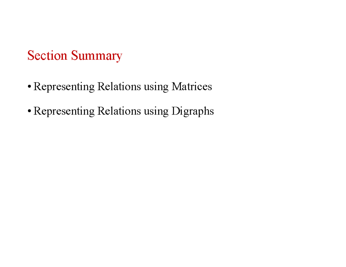 34-Relation with matrices and digraphs-27-Oct-2023 - Section Summary ...