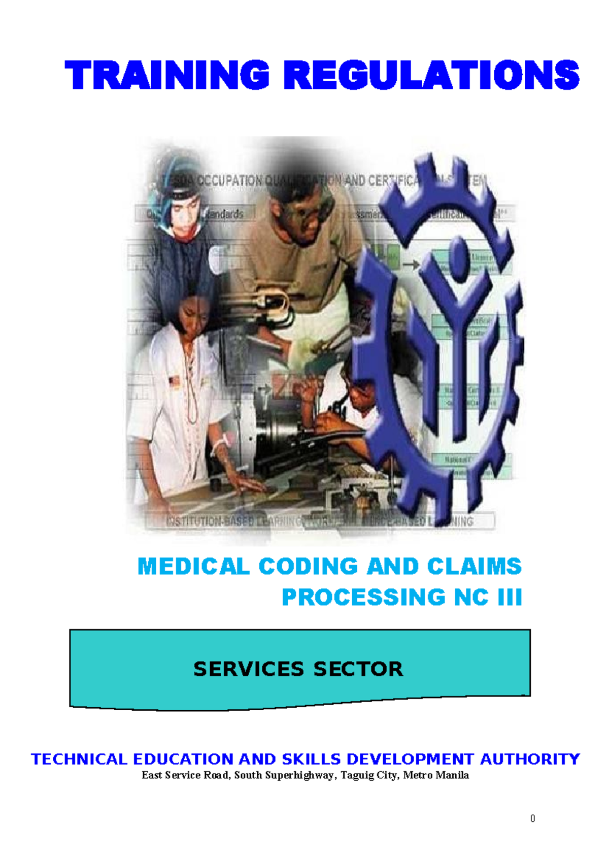 Medical Coding and Claims Processing NC III - TRAINING REGULATIONS ...