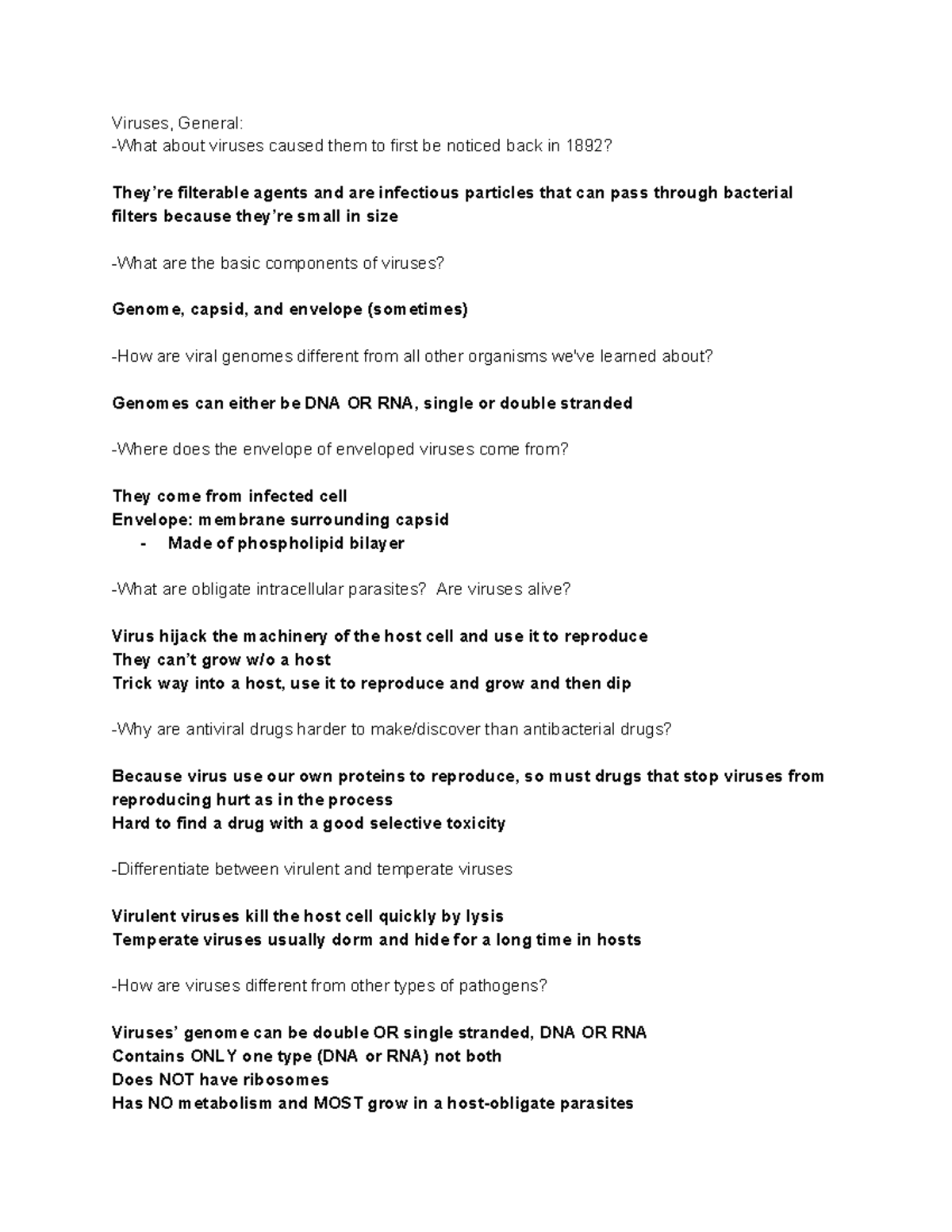 Microbiology Final Study Guide - Viruses, General: -What about viruses ...