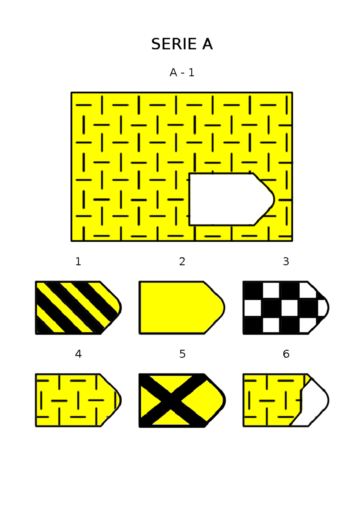 Raven TEST Laminas NIÑOS - SERIE A A - 1 1 2 3 SERIE A A - 2 1 2 3 ...