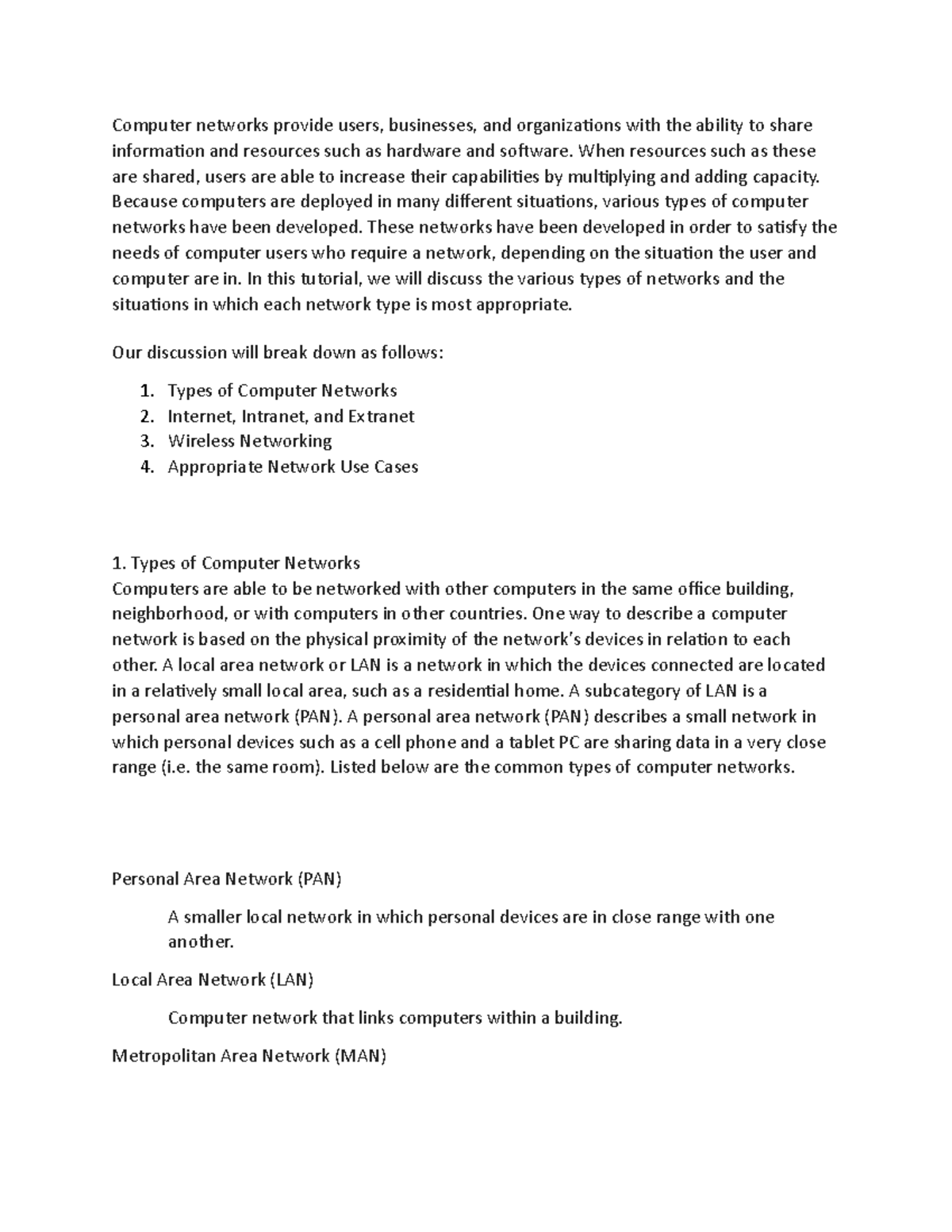 It7 - coursework - Computer networks provide users, businesses, and ...