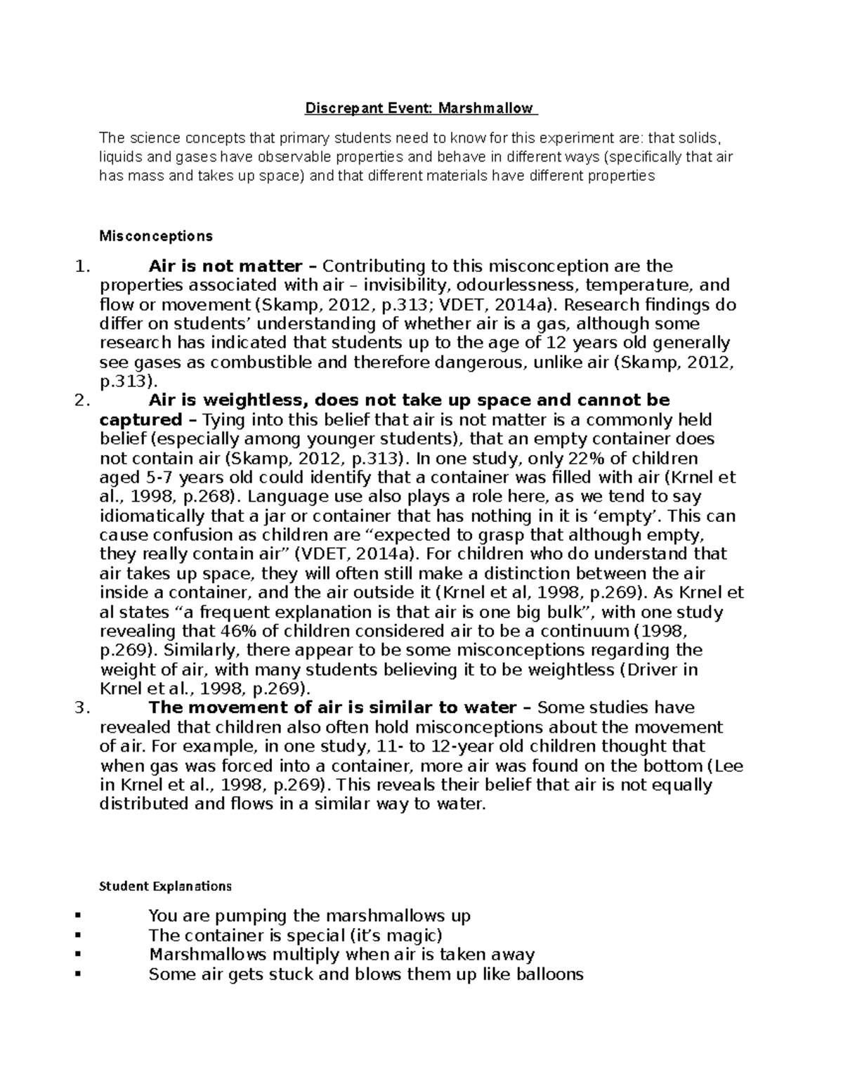 Discrepant Event - Marshmallow - Discrepant Event: Marshmallow The ...