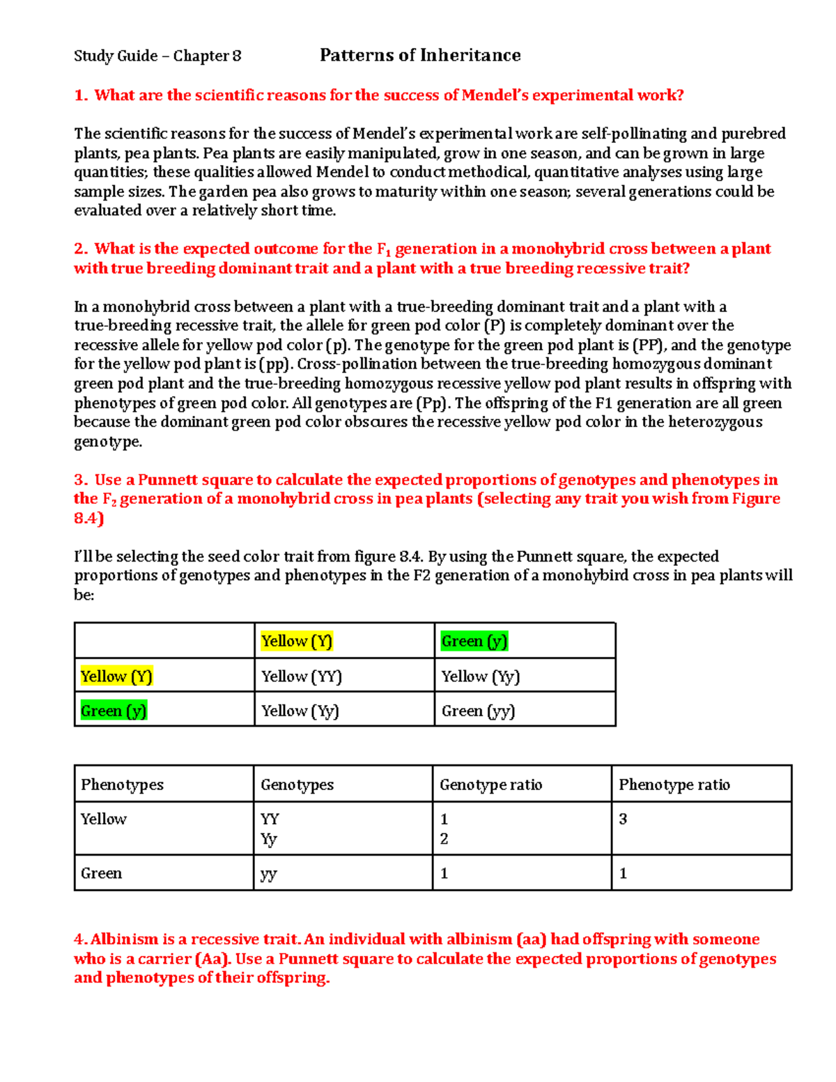 Chapter 8 Study Guide - Professor: Jean Replicon Course: Intro to ...