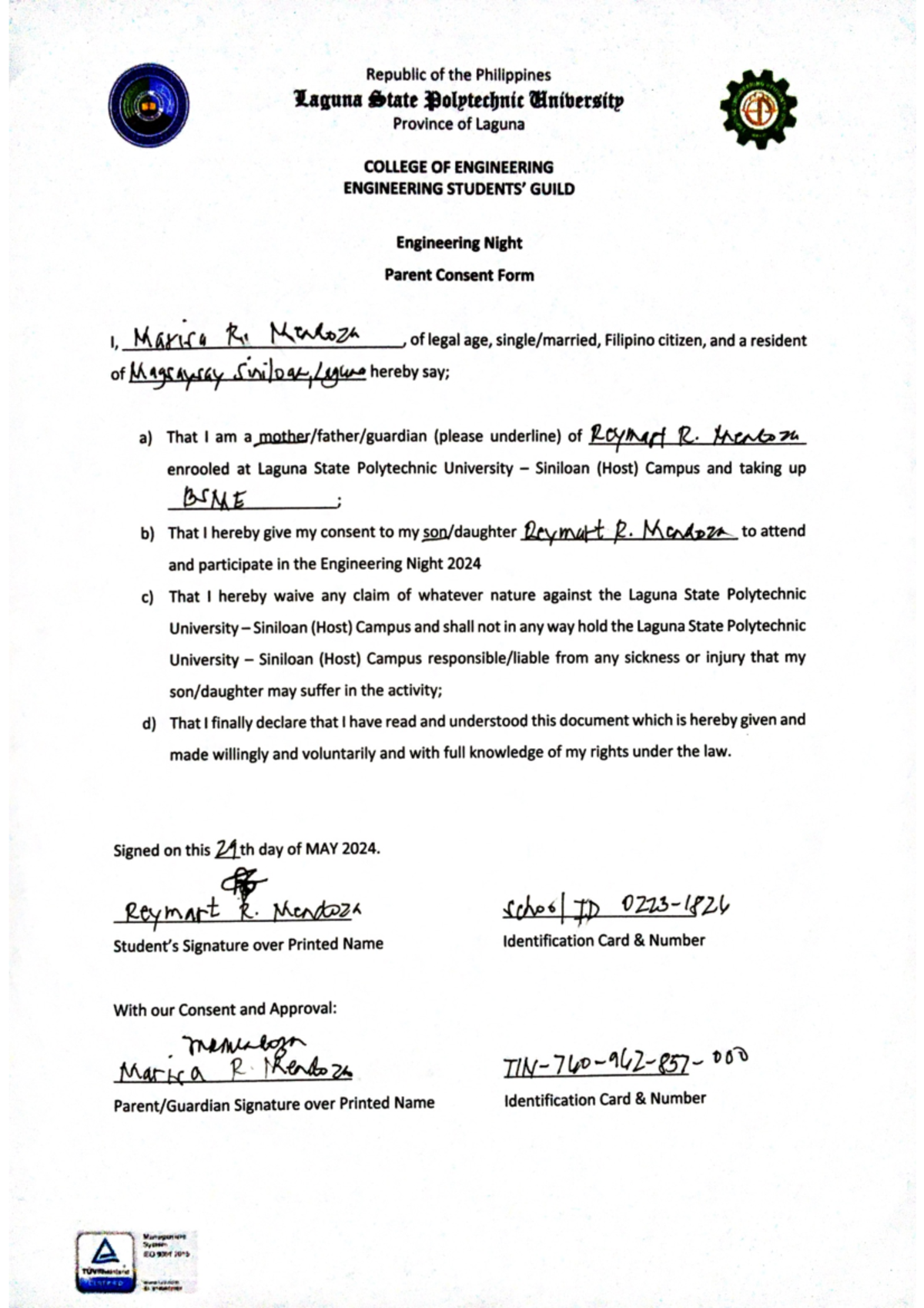 Funrun ng COE WEEK - BS Mechanical Engineering - Studocu