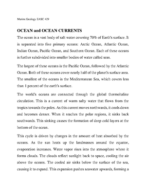 Physical and Chemical properties of Sea Water - Physical and Chemical ...