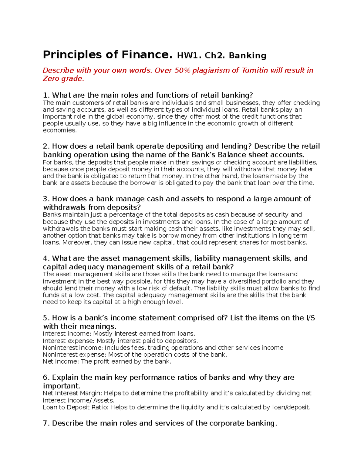 2021F FIN200 HW1 - Homework 1 - Principles of Finance. HW1. Ch2 ...