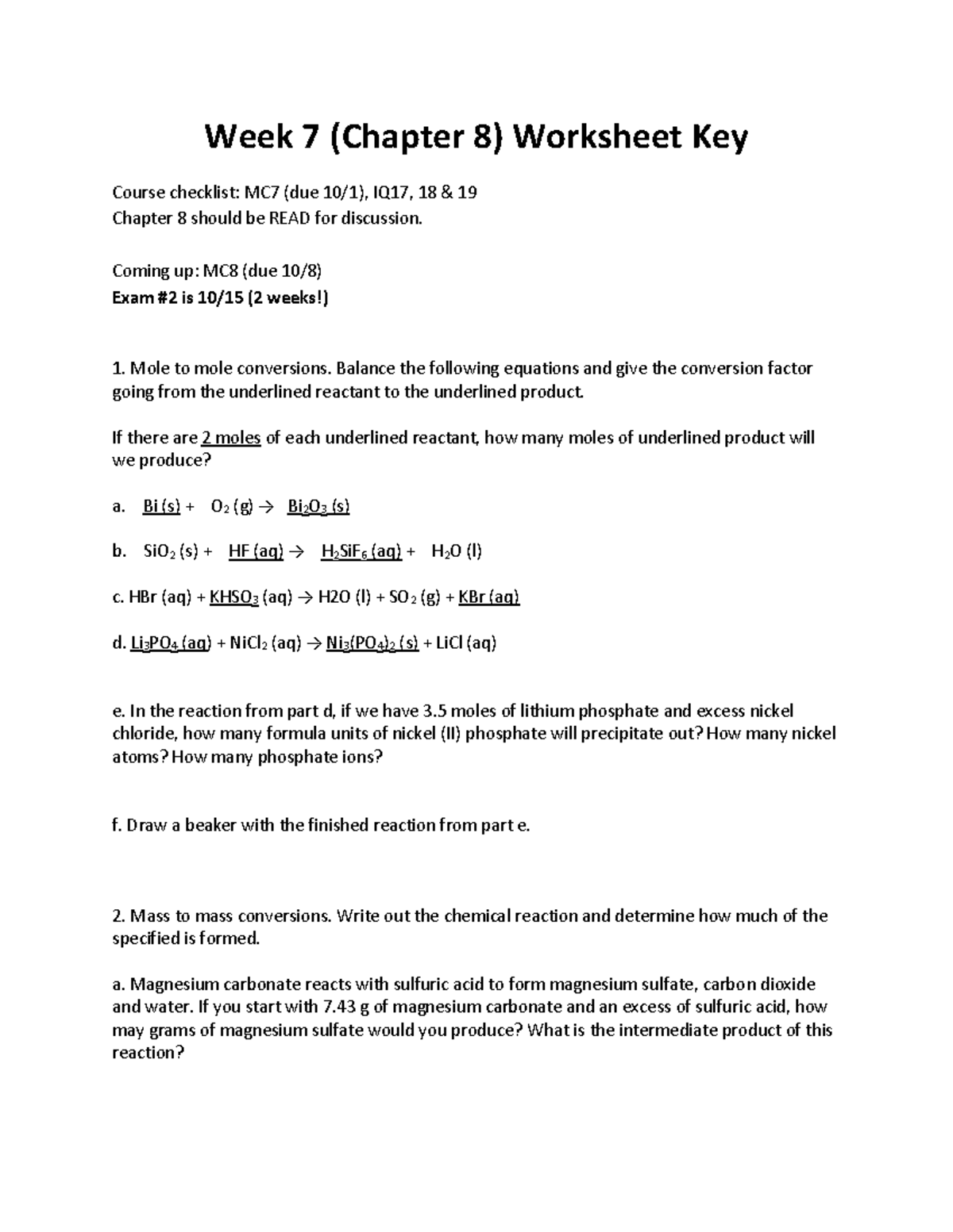 Week 7 Worksheet - Week 7 (Chapter 8) Worksheet Key Course checklist ...