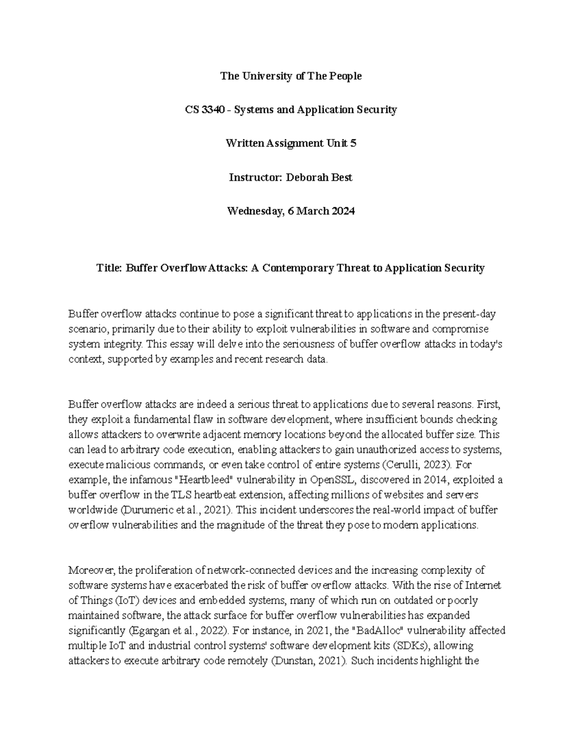 Assignment Unit 5 Cs3340 The University Of The People Cs 3340 Systems And Application