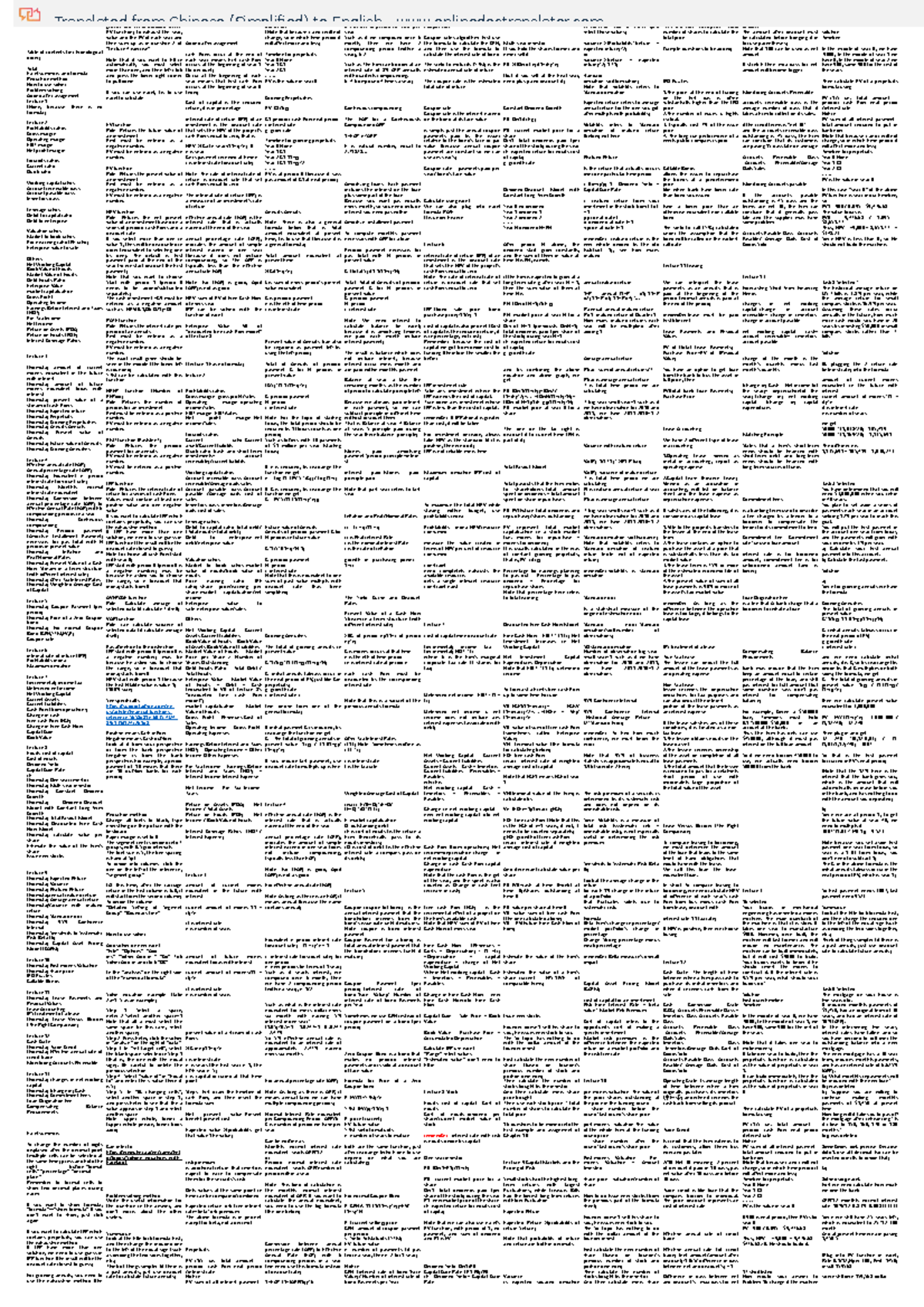 Sheet For Final Exam Table Of Contents in Chronological Order Total