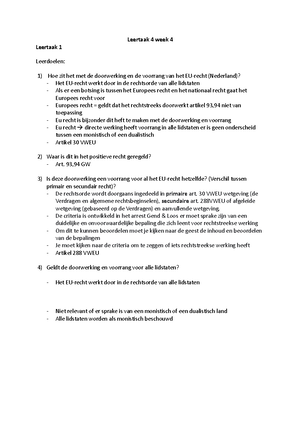OG 2.2 week 1 - Leerdoelen van leertaak een van periode 2 leerjaar 2 - OG 2. Wat regelt het ...
