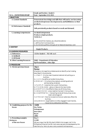 Math 9 Module 6 - Applying the Laws Involving Zero, Positive, and Negative Integral Exponents ...