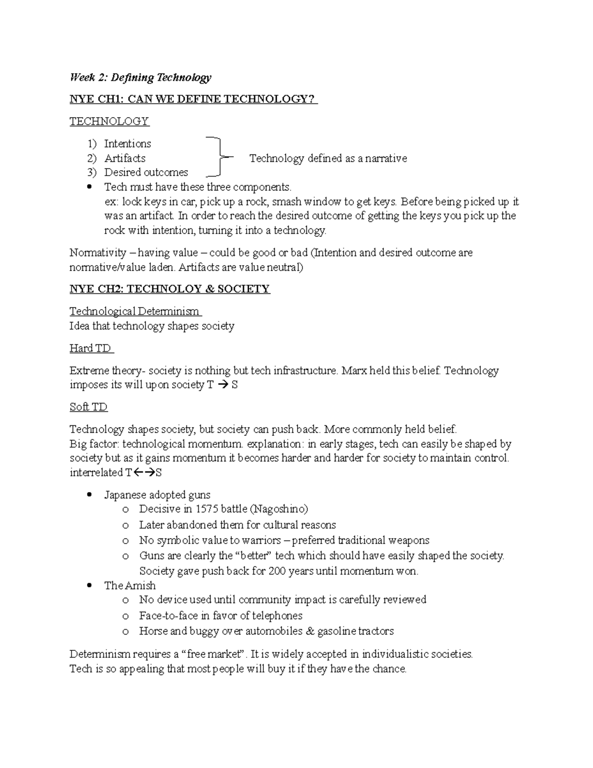 Engr392 Quiz 2 Review - Summary Impact of Technology on Society - Week ...