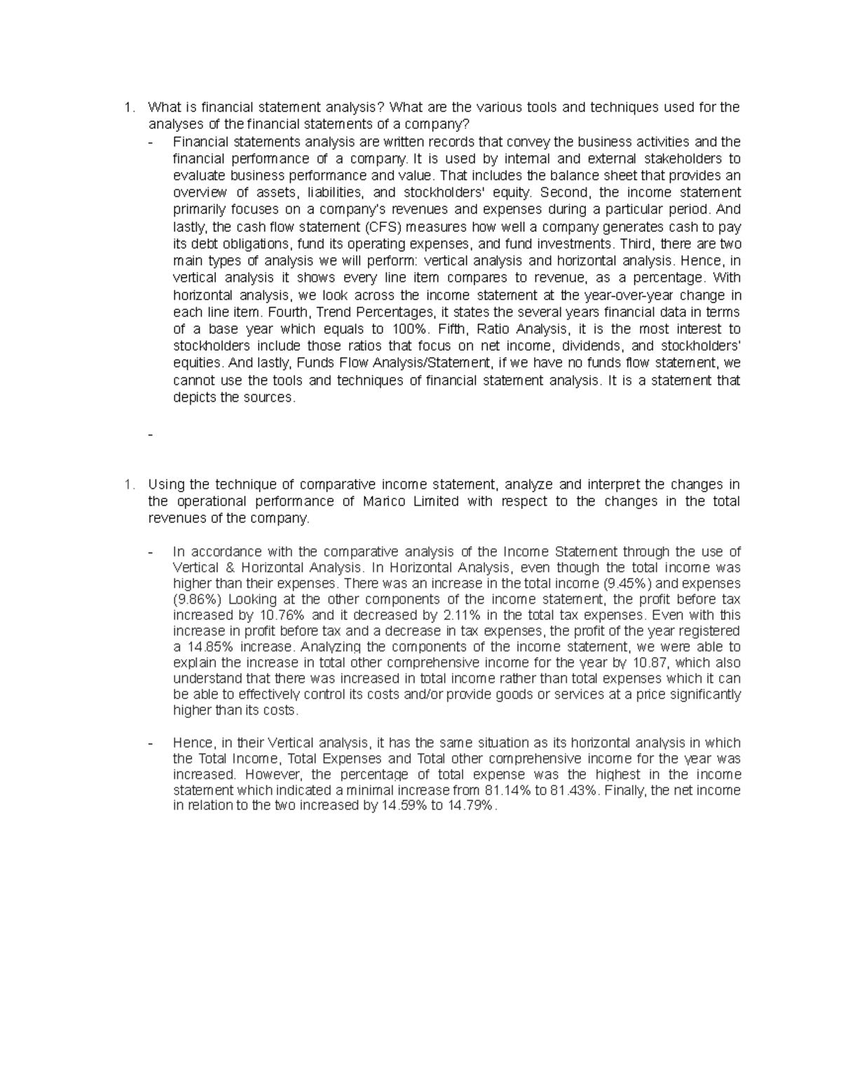 FS Analysis - What is financial statement analysis? What are the ...