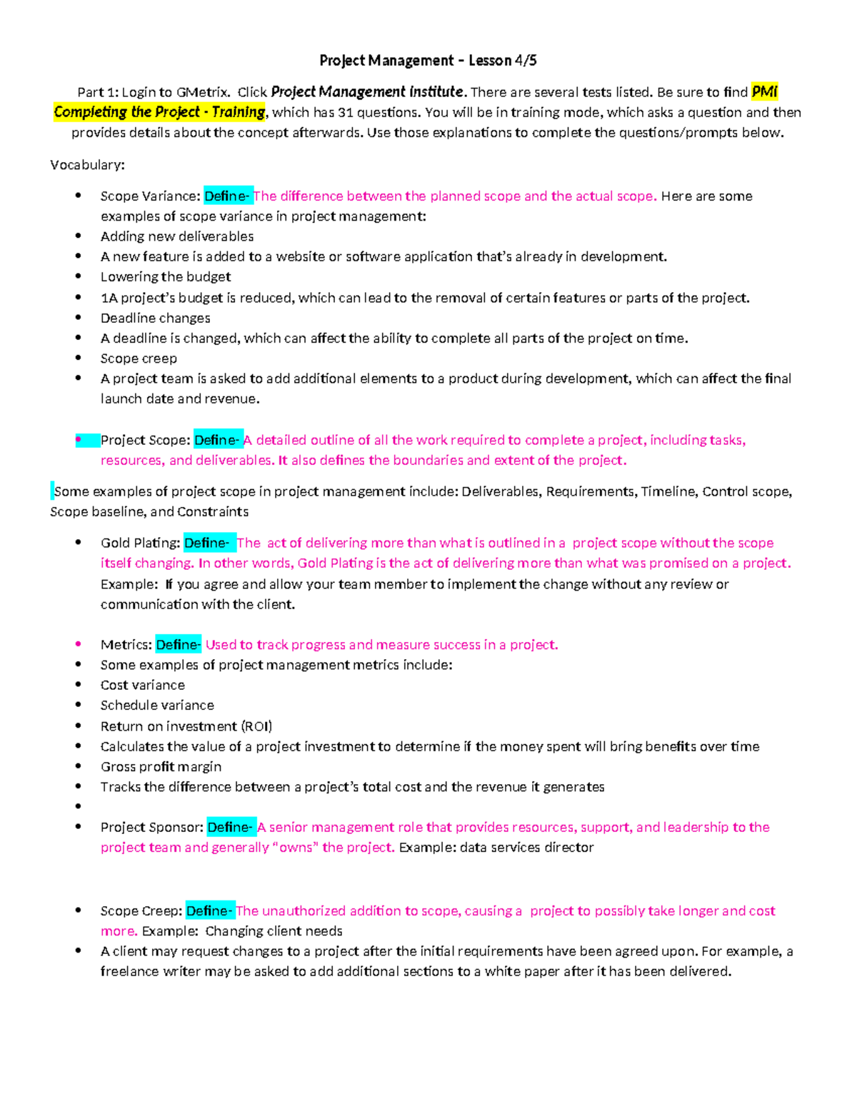 PMI Completing the Project and Ending the Project Training - Project ...