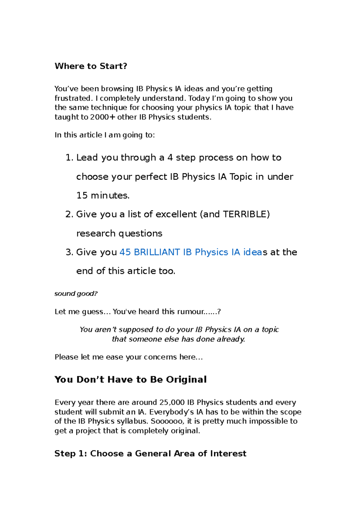 IB Physics IA - I completely understand. Today I’m going to show you ...