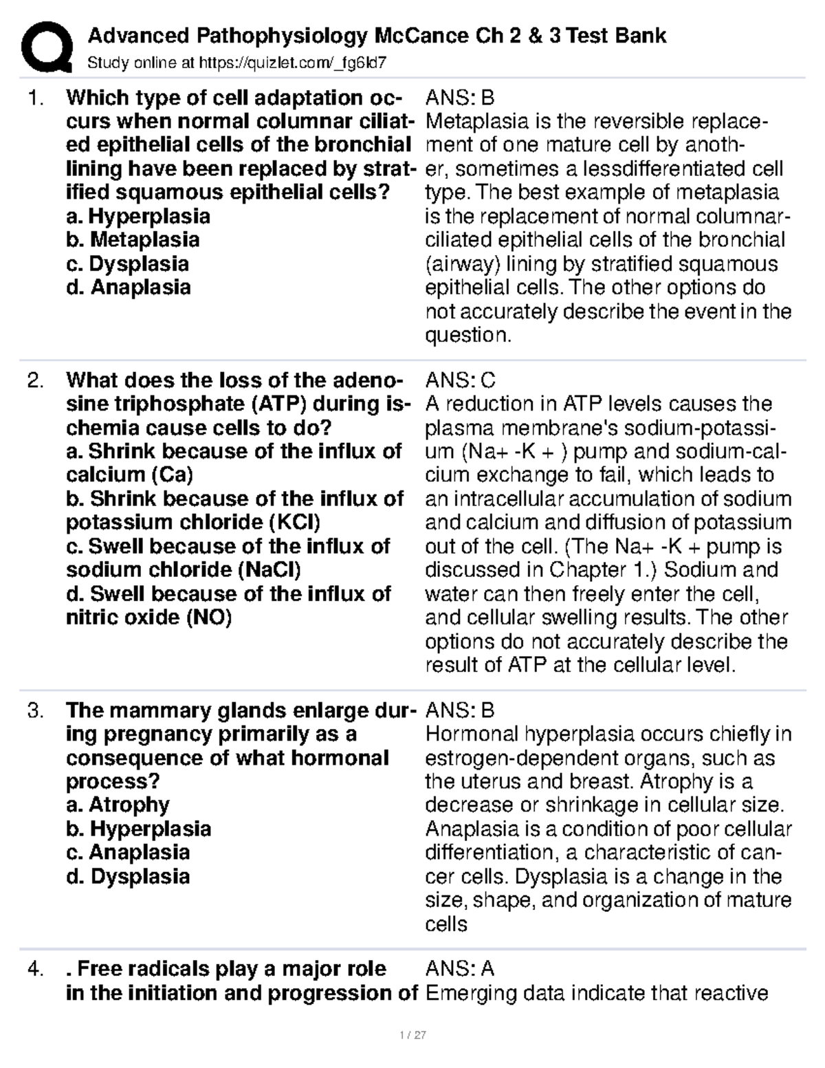 Study Guide Ch 2 - 3 Adv Path - Study online at quizlet/_fg6ld Which ...