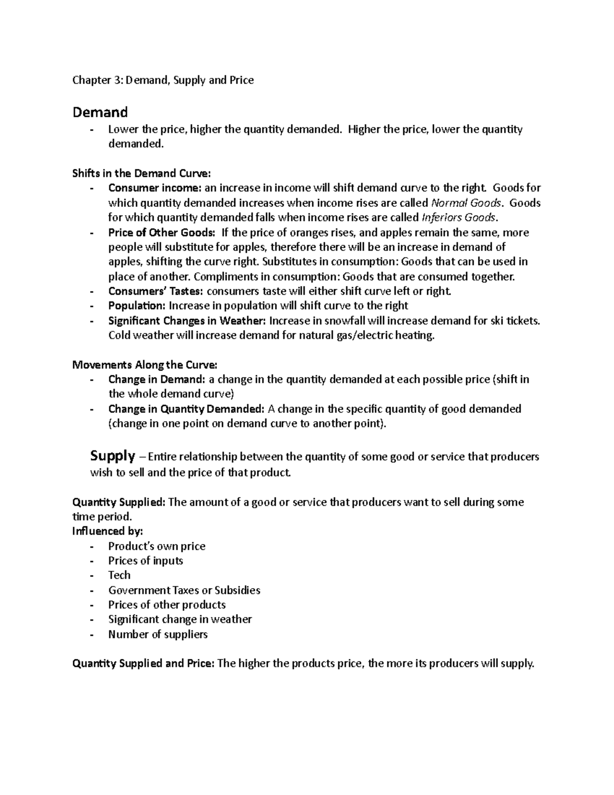 Chapter 3 - summaries for EC2310 - Econ 2310 - U of W - Studocu