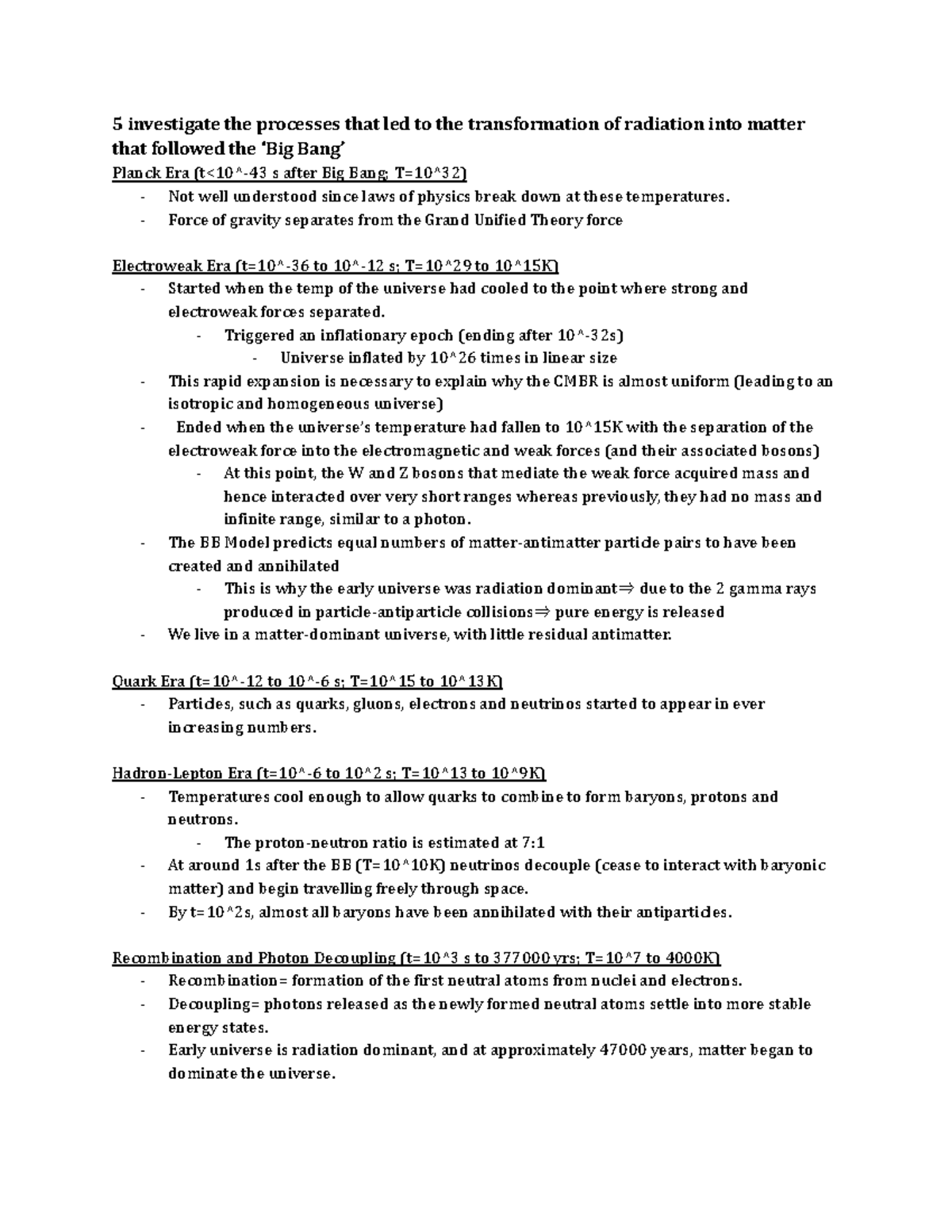 Mod 8 Physics - Mod 8 notes HSC - 5 investigate the processes that led ...