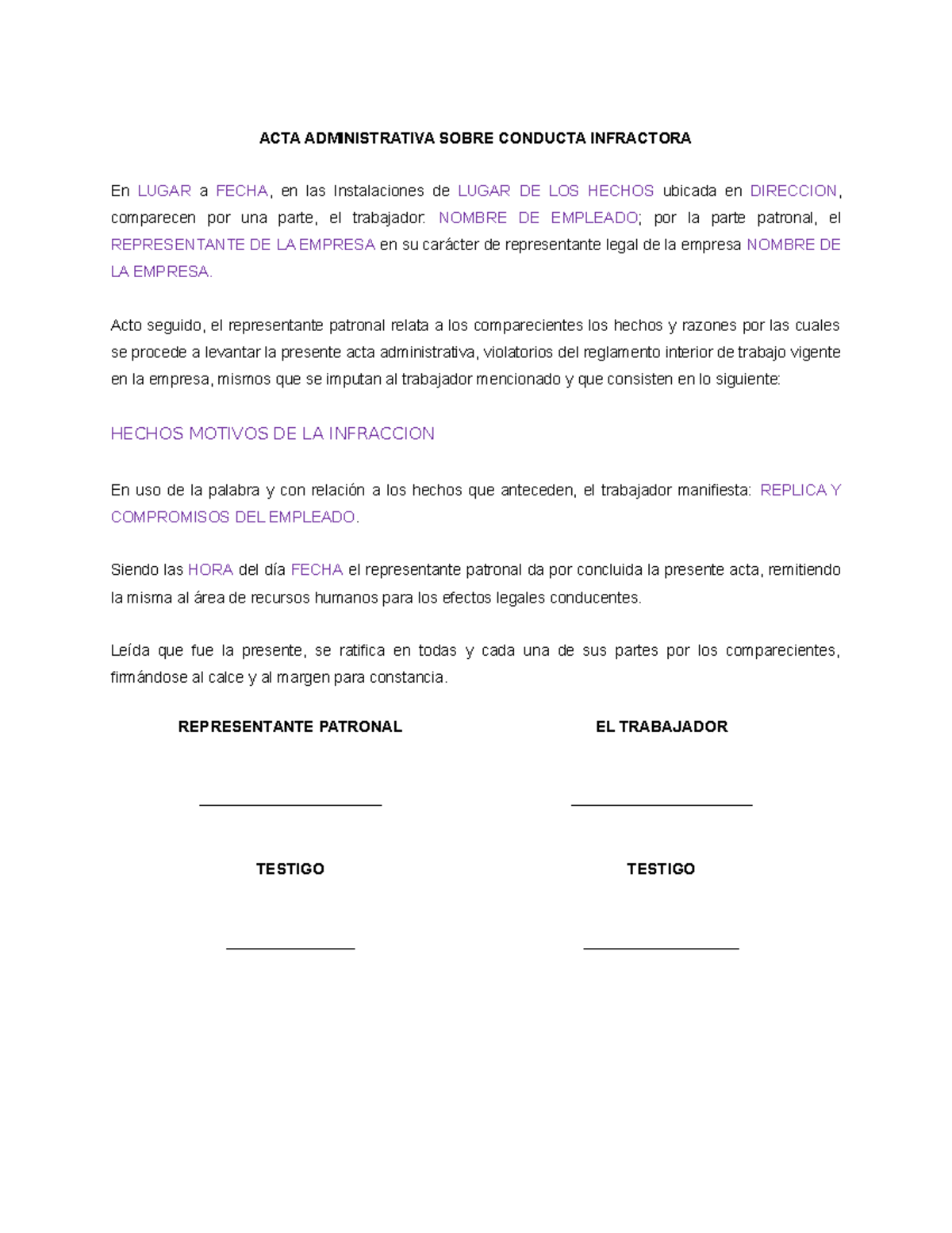 250485058 Acta Administrativa Ejemplo y sus Ejemplos - ACTA ...