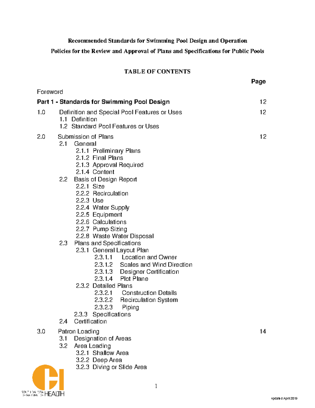 Standardsforswimmingpooldesign - 1 Recommended Standards for Swimming ...