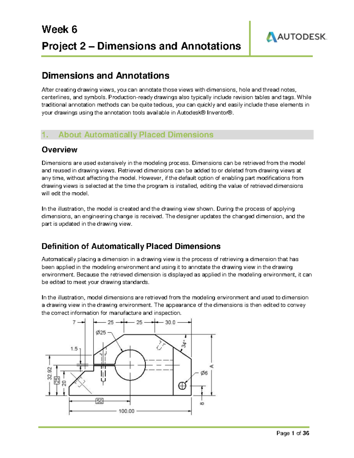 A - Week 6 - Project 2 - Dimensions and Annotations - mechanical ...