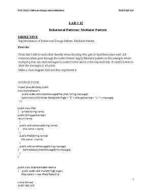 Lab#10[edit] - SWE-208: Software Design and Architecture SSUET/QR/ LAB ...