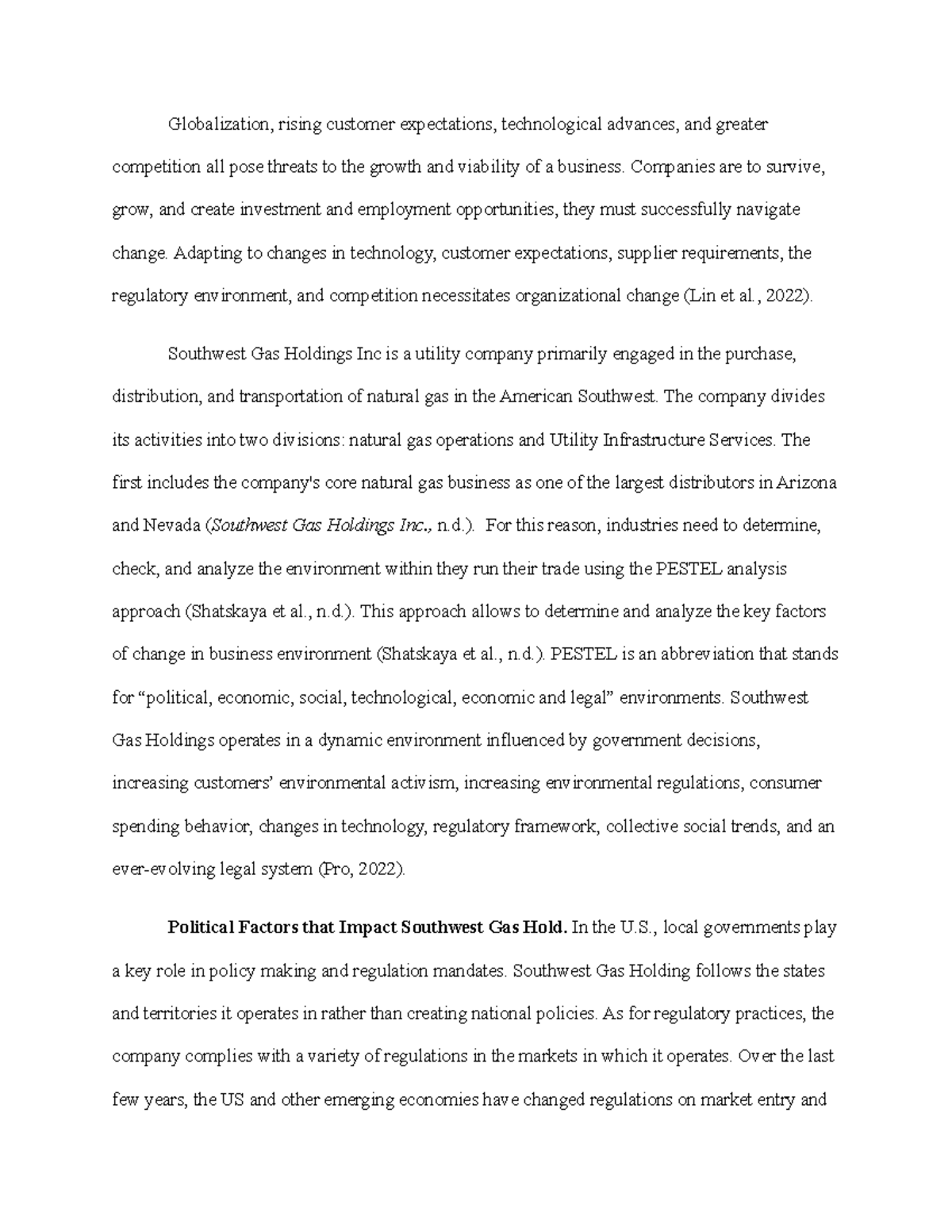 Discussion 3 - Globalization, rising customer expectations ...