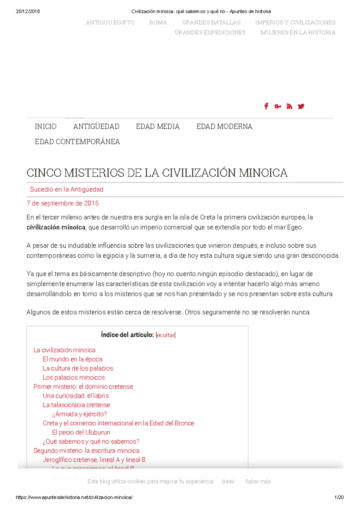 Civilización minoica qué sabemos y qué no - Apuntes de historia - 25/12 ...