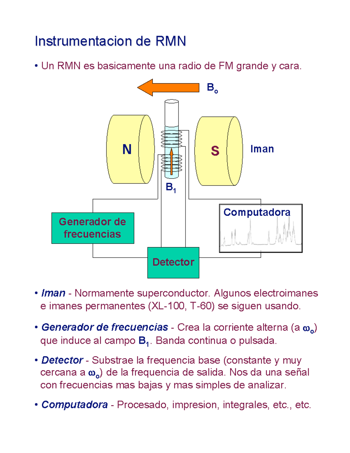 Clase 2 DE RMN - Instrumentacion Instrumentacion de RMNde RMN Un RMN es ...
