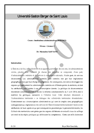 LA Legalite Administrative - SUJET : LE PRINCIPE DE LEGALITE, BASE DE L ...