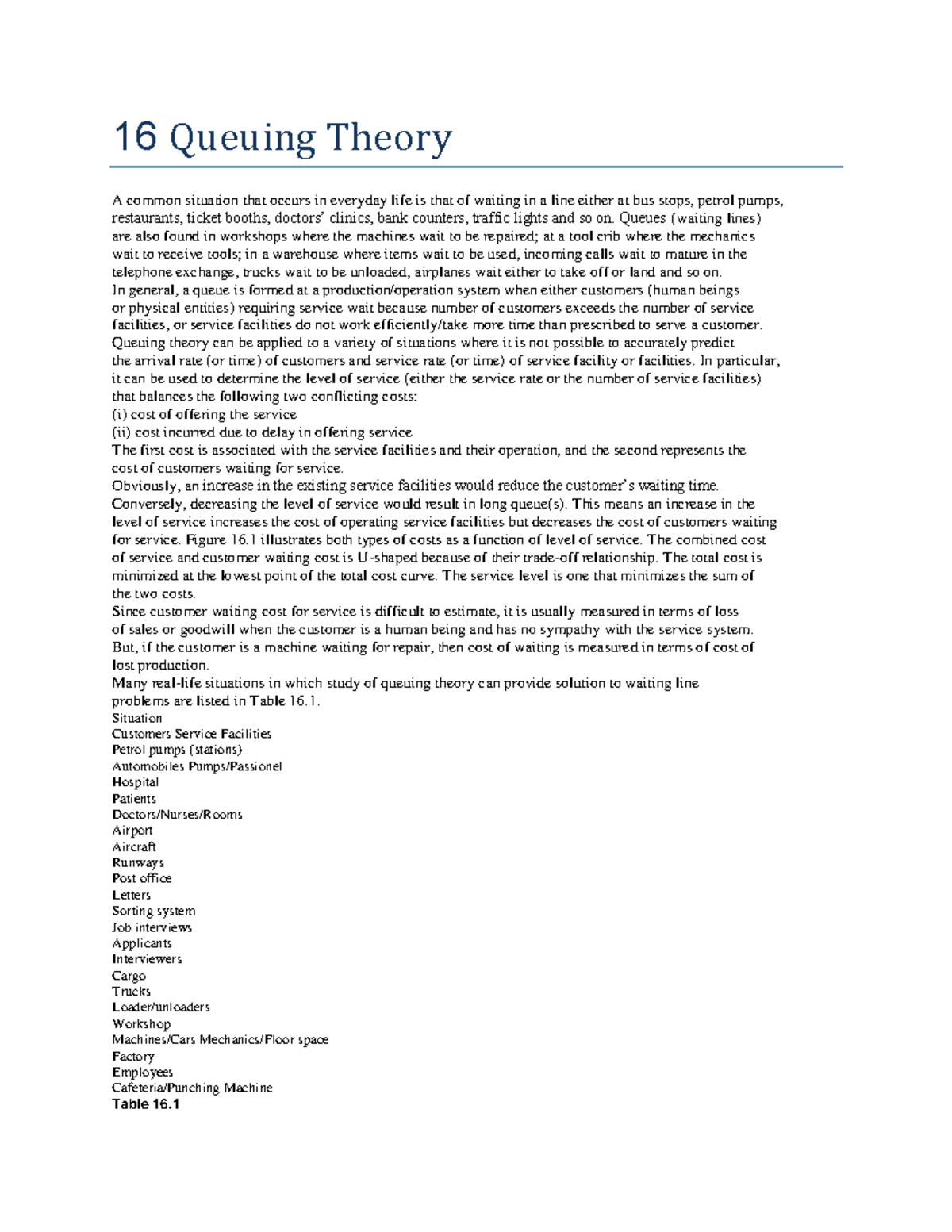16 Queuing Theory - Hey friends! This thread contains quality notes ...