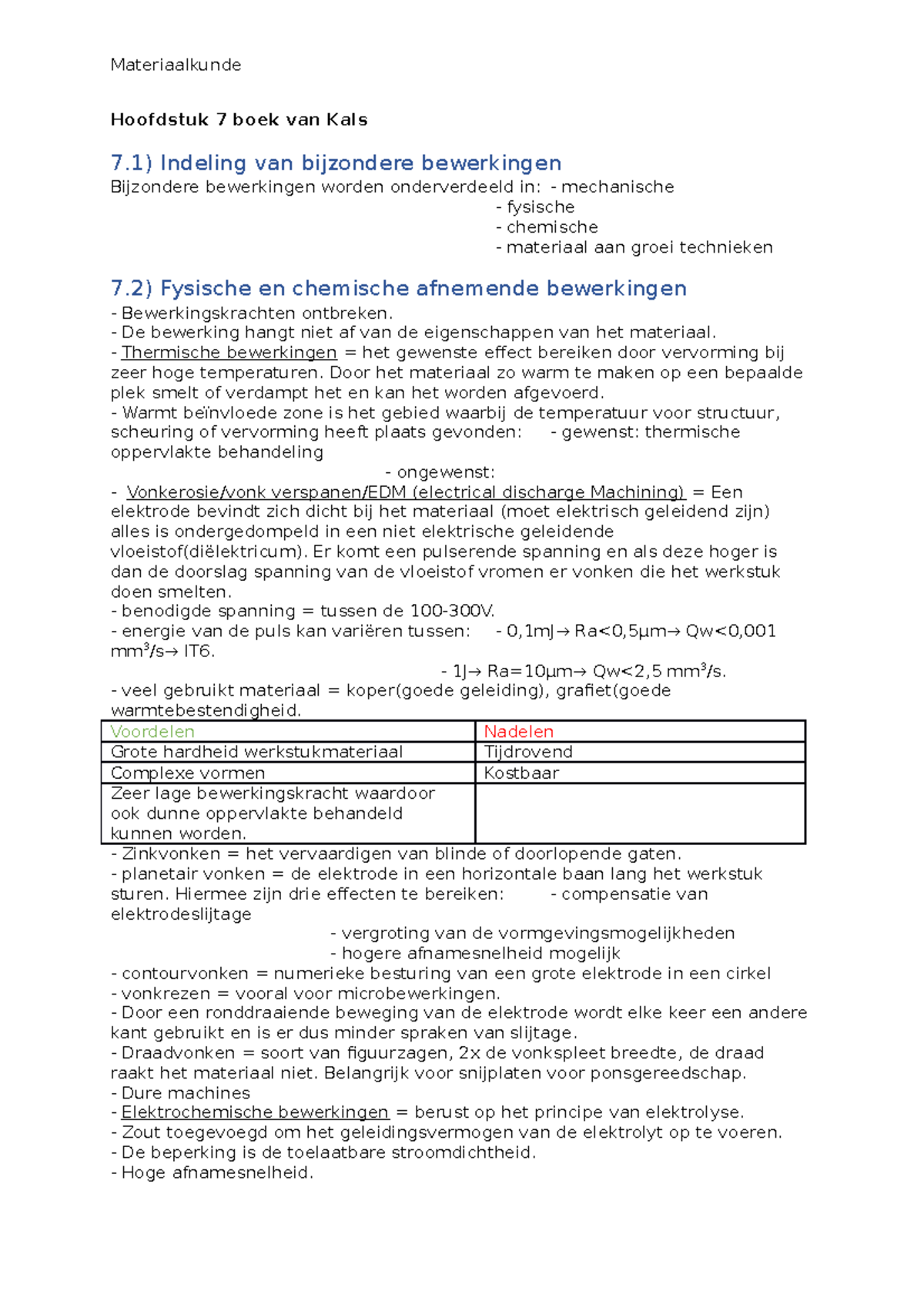 Hoofdstuk 7 boek van Kals - Materiaalkunde Hoofdstuk 7 boek van Kals 7 ...
