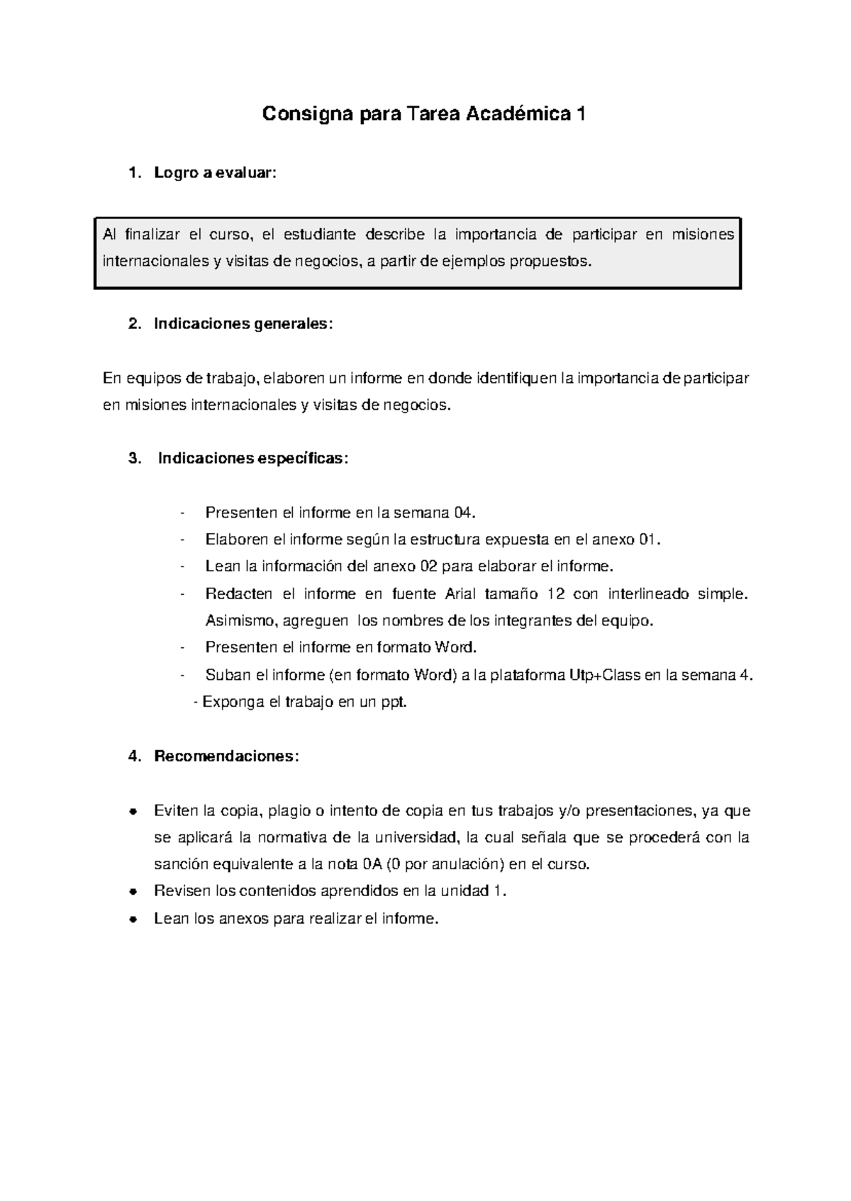 Abril 2024-Consigna Tarea Académica 1 GC A02N TA1 C2A - Consigna para Tarea Académica 1 Logro a ...
