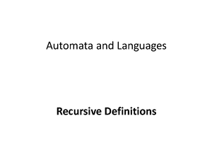 Lecture 1b - some practice items on the automata theory - Automata and ...